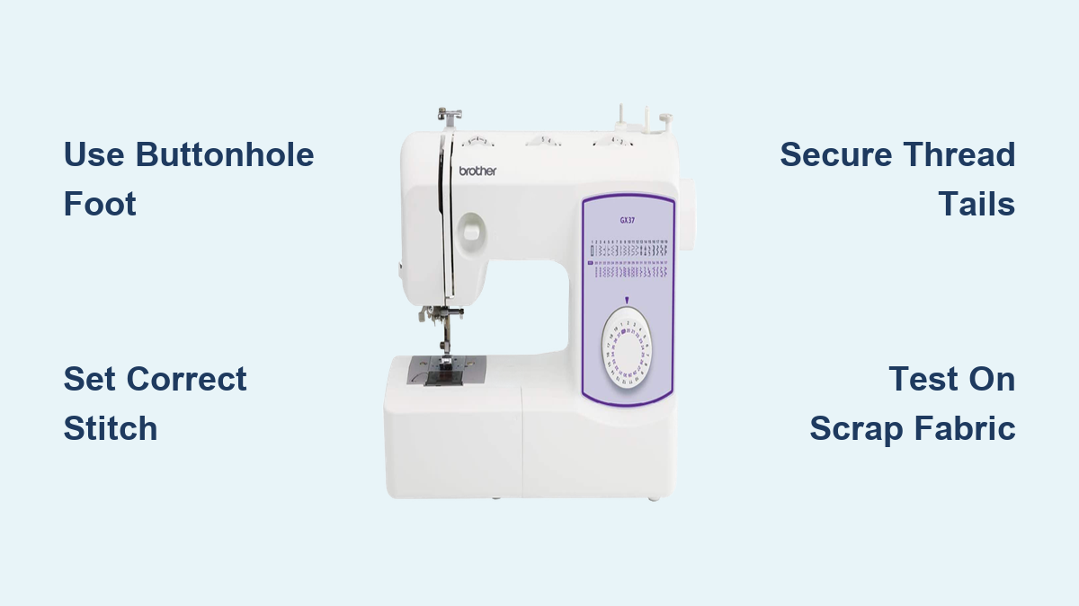How to Make a Buttonhole on Brother Sewing Machine